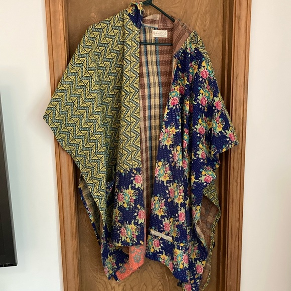 Kantha Bae | Jackets & Coats | Kantha Bae Wanderlust Hooded Poncho ...